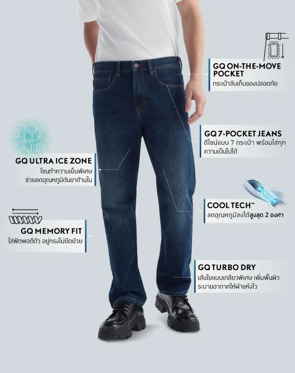 GQ Cool Tech™ Jeans กางเกงยีนส์เย็น ลองแล้วจะหนาว – GQSize